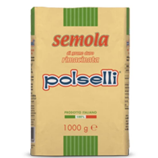 Polselli, Semola Flour, Semolina Rimachinata di grano duro 2.2 LB ...